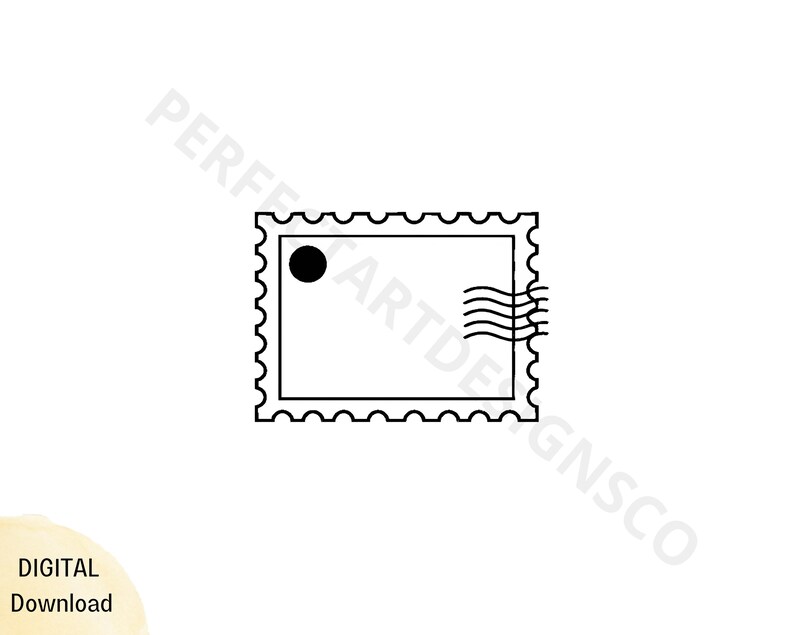 Postage Stamp Svg File, Postage Stamp Outline Svg, Postage Stamp ...