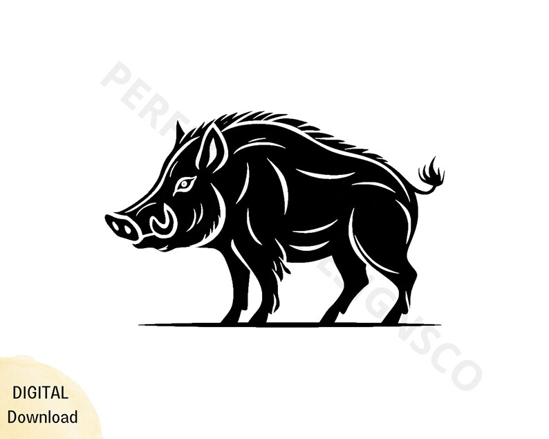 Boar Silhouette Svg File, Boar Cutting Svg File for Cricut, Boar ...