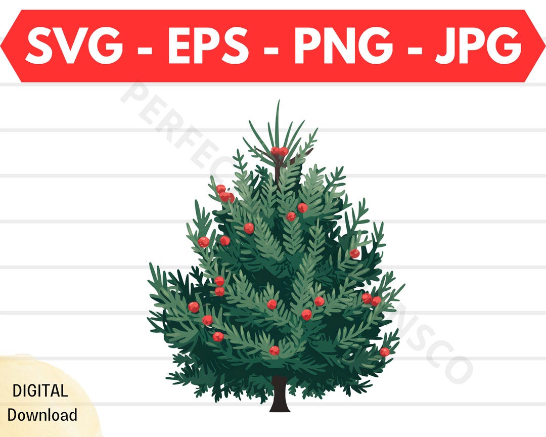 Evergreen Tree Svg, Evergreen Tree Png Clipart, Evergreen Tree Cricut ...