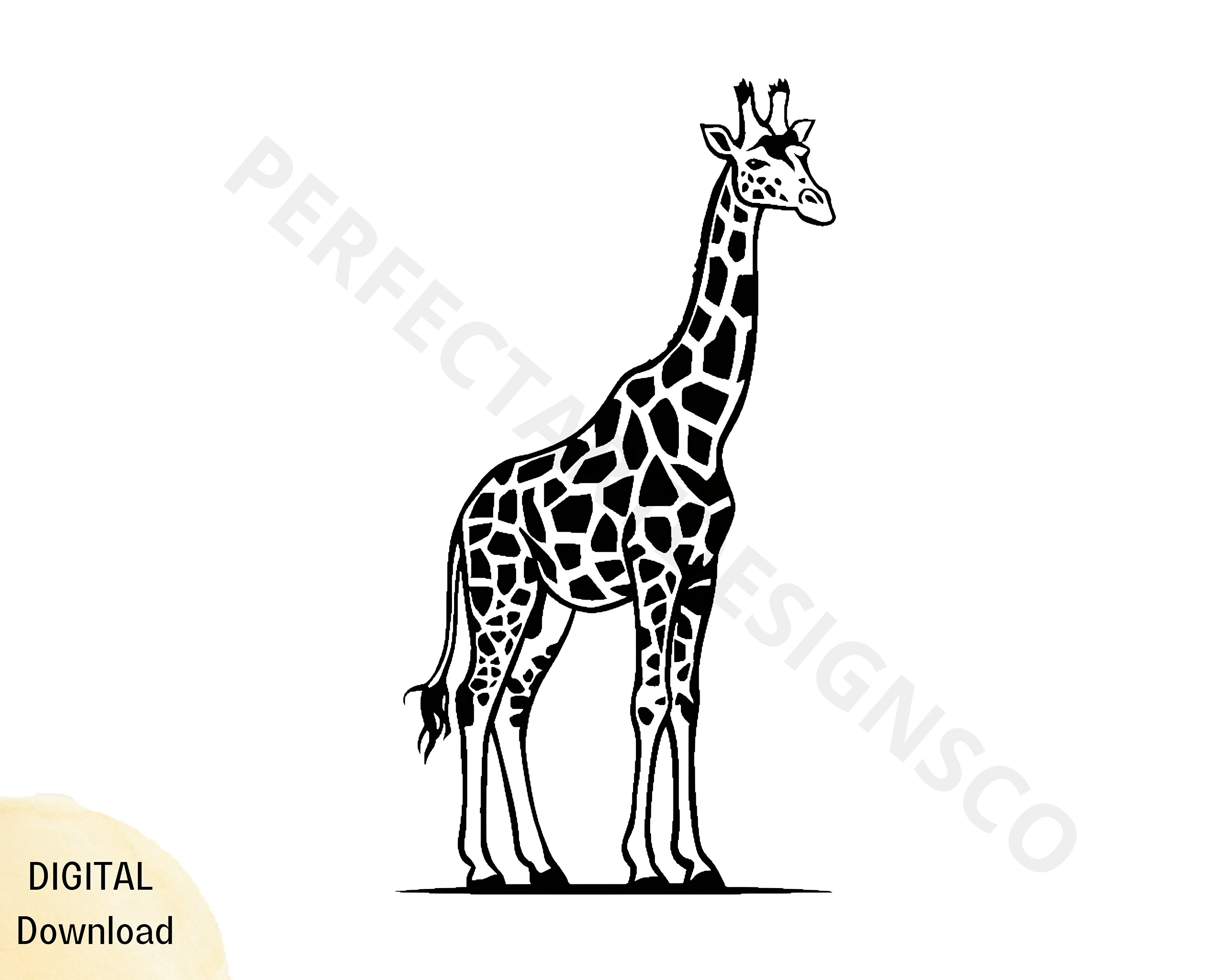 Giraffe Outline Svg, Giraffe Clipart, Giraffe Svg for Shirt, Svg File ...