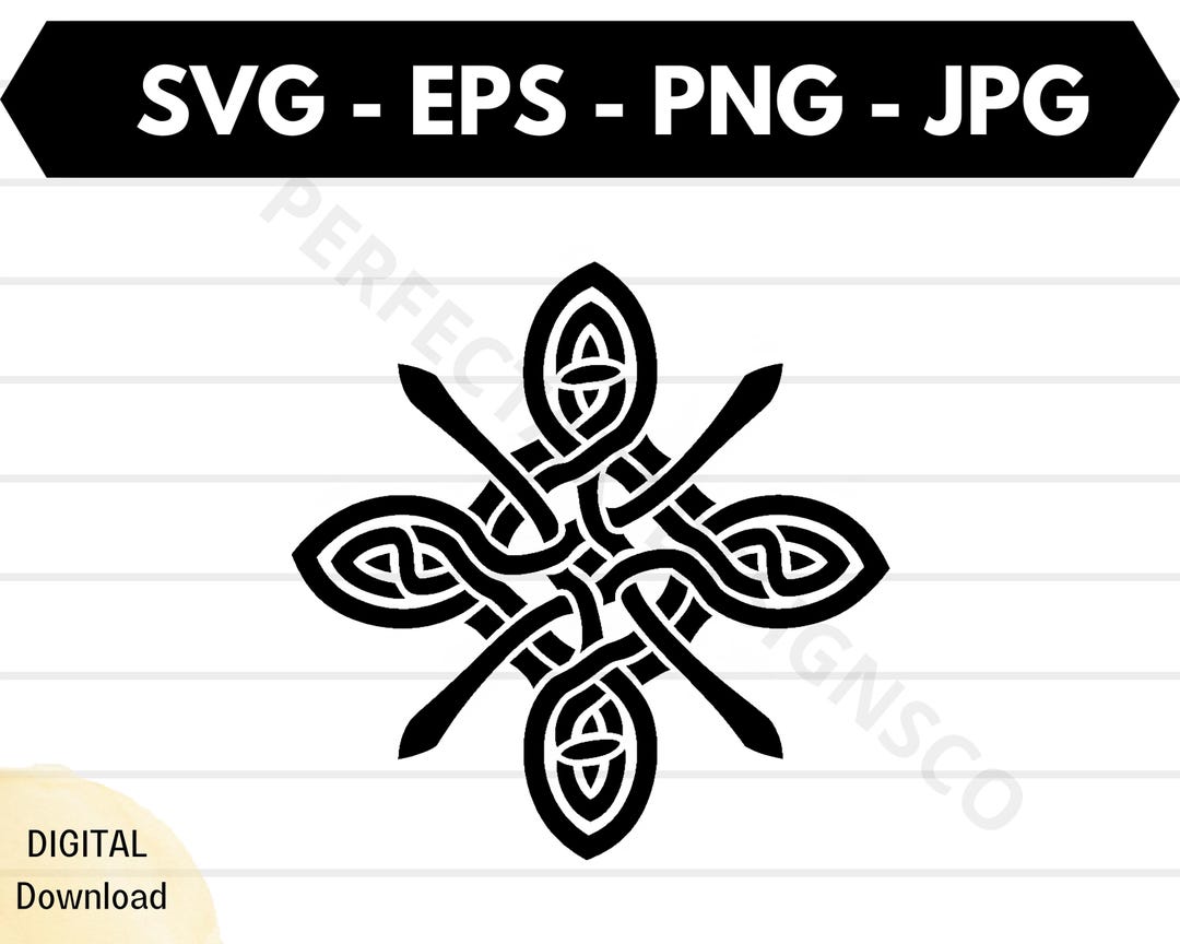 Celtic Knot Silhouette Svg, Celtic Knot Clipart, Celtic Knot Svg File ...