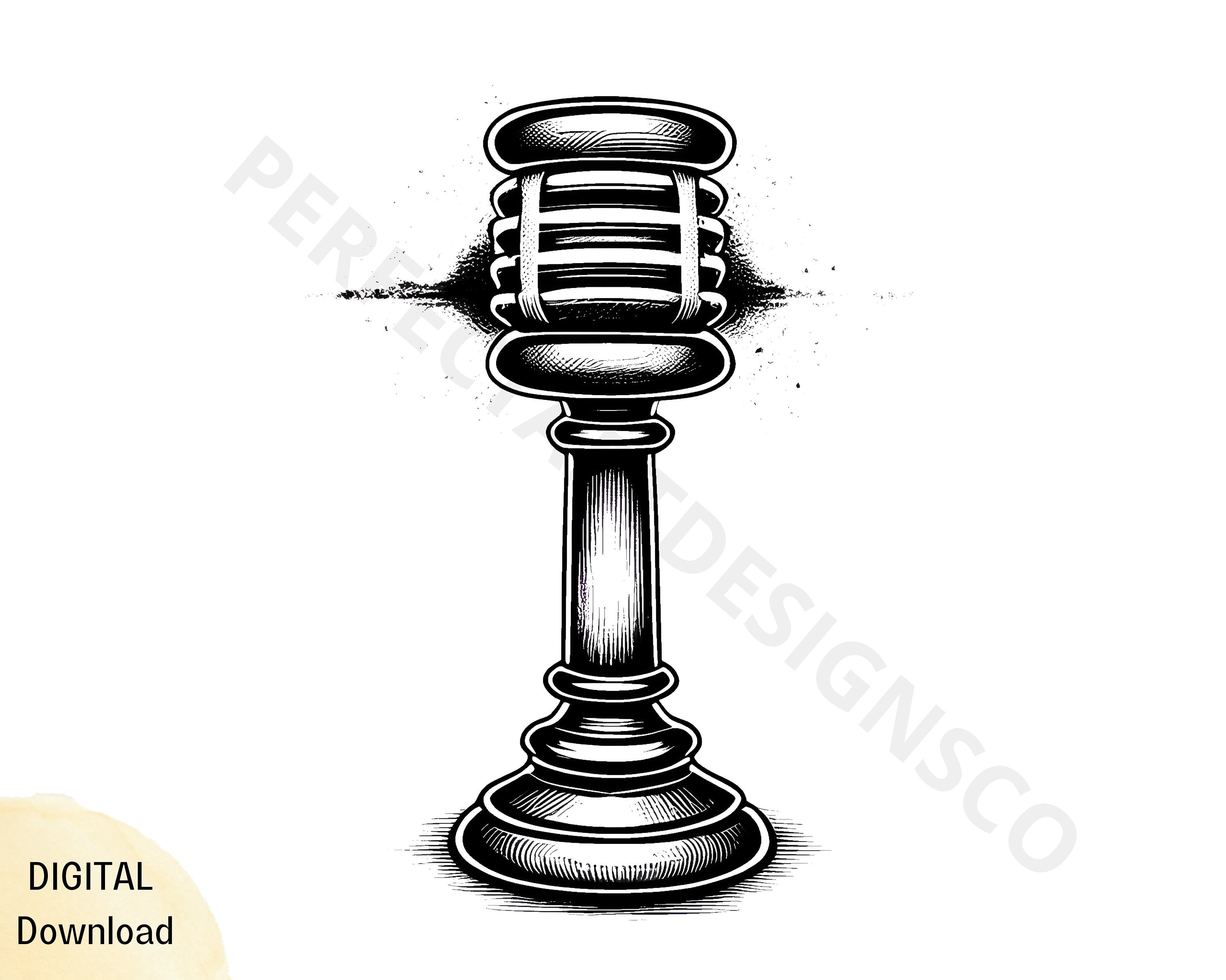Gavel Tattoo Illustration Svg, Gavel Svg File for Cricut and Silhouette ...
