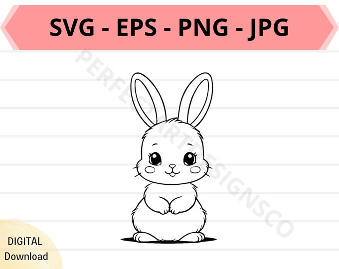 Bunny SVG PNG - Etsy Canada