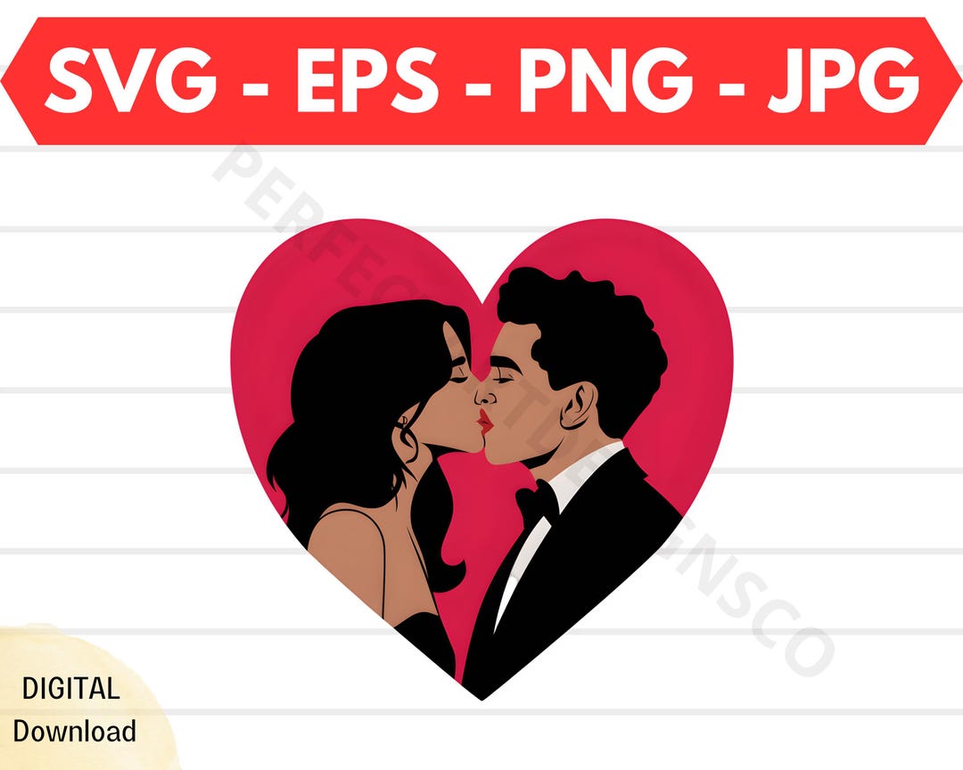Kiss Svg, Kiss Png Clipart, Kiss Cricut Cutfile Svg, Kiss Tshirt Design ...