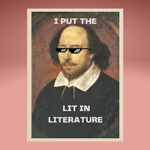 Funny Shakespeare English Poster Set Bundle of 6, Funny English ...