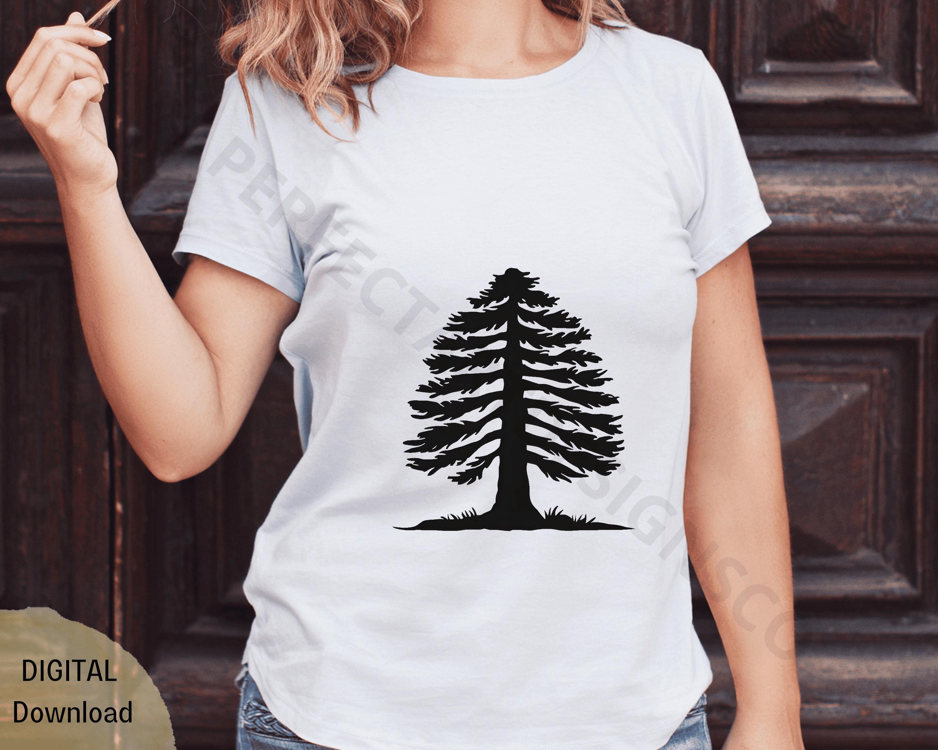 Coastal Redwood Silhouette Svg File, Coastal Redwood Cutting Svg File ...