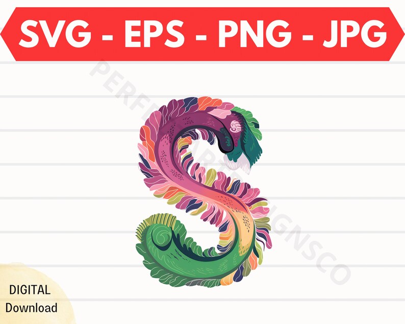 Letter S Svg File for Cricut, Silhouette, Letter S Clip Art, Letter S ...