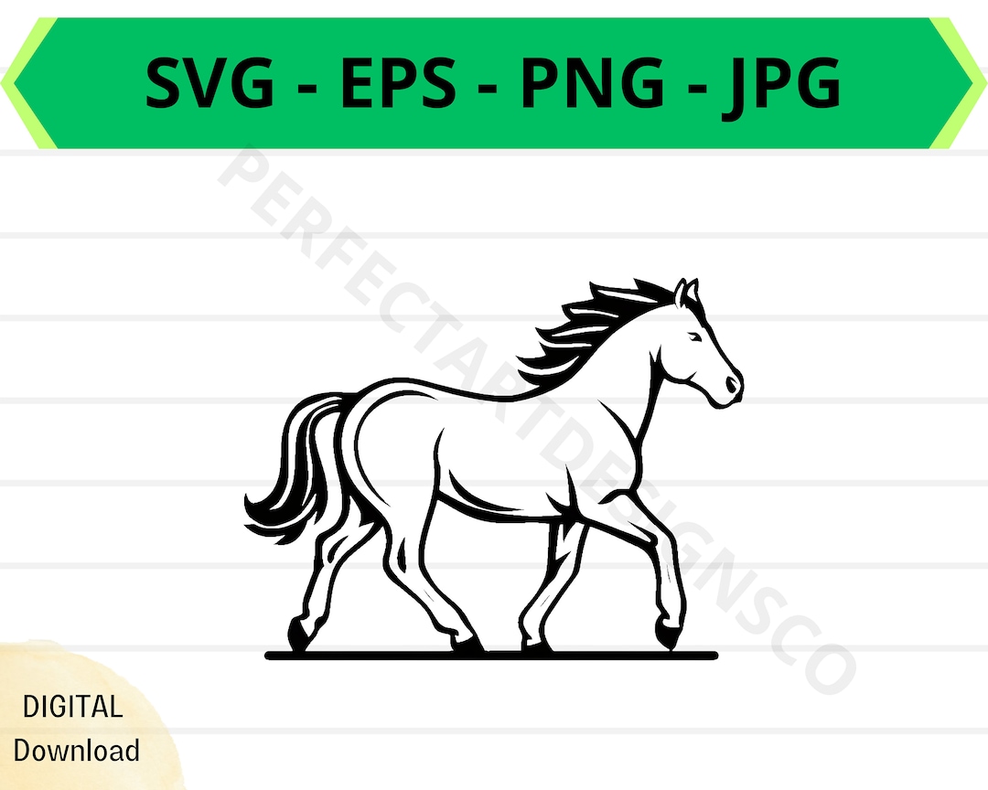 Horse Outline Svg, Horse Clipart, Horse Svg for Shirt, Svg File for ...