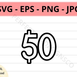 50 Cents Symbol Svg Cutfile, 50 Cents Sign, 50 Cents Icon, 50 Cents ...