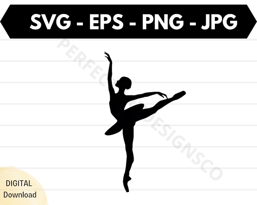 Ballet Dancer Silhouette Svg File, Ballet Dancer Cutting Svg File for ...