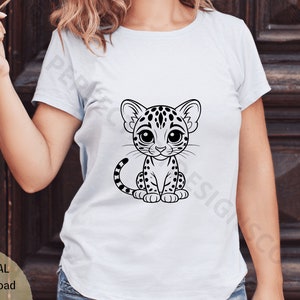 Cute Ocelot Svg File, Baby Ocelot Outline Svg, Ocelot Clipart Svg ...