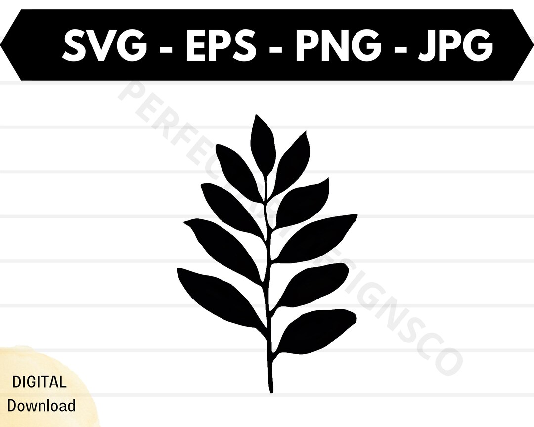 Rue Plant Silhouette Svg File, Rue Plant Cutting Svg File for Cricut ...