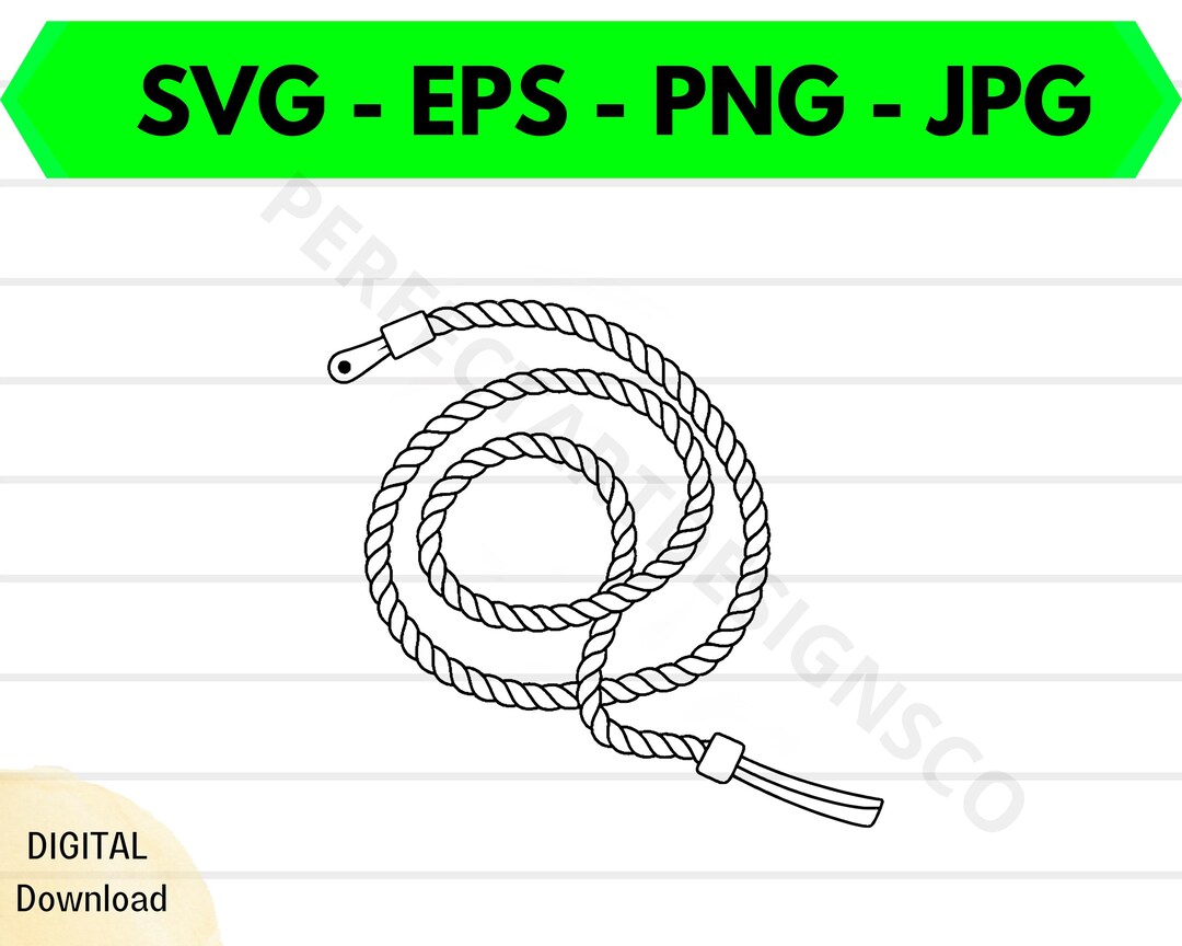 Cowboy Rope Outline Svg, Cowboy Rope Clipart, Cowboy Rope Svg for Shirt ...