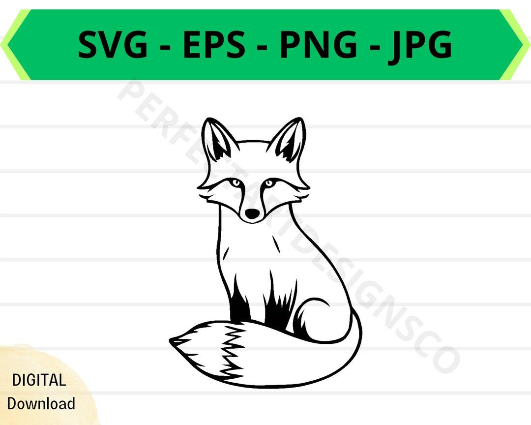 Fox Outline Svg, Fox Clipart, Fox Svg for Shirt, Svg File for Cricut ...