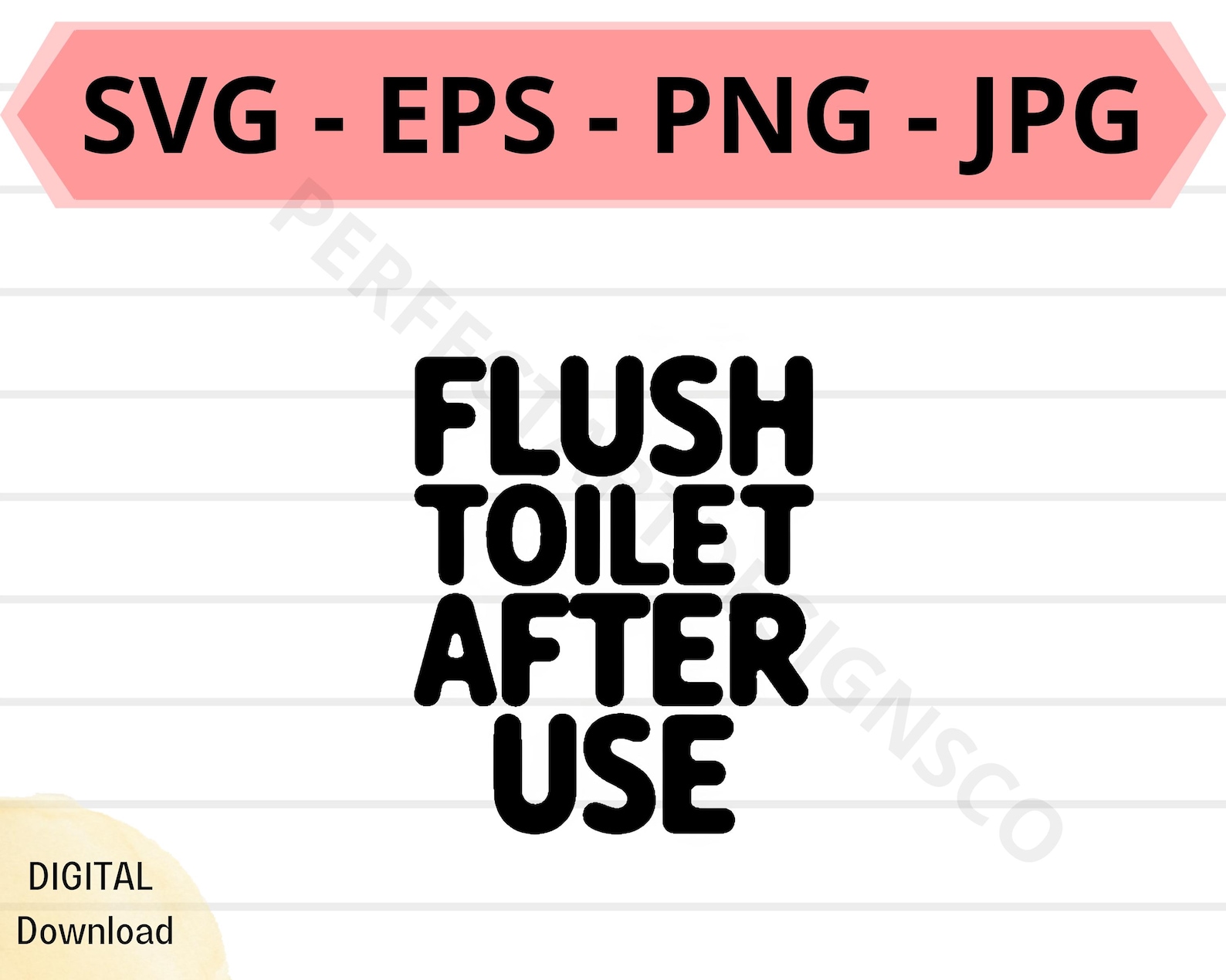 Flush the Toilet After Use Icon Svg Cut File, Flush the Toilet After ...