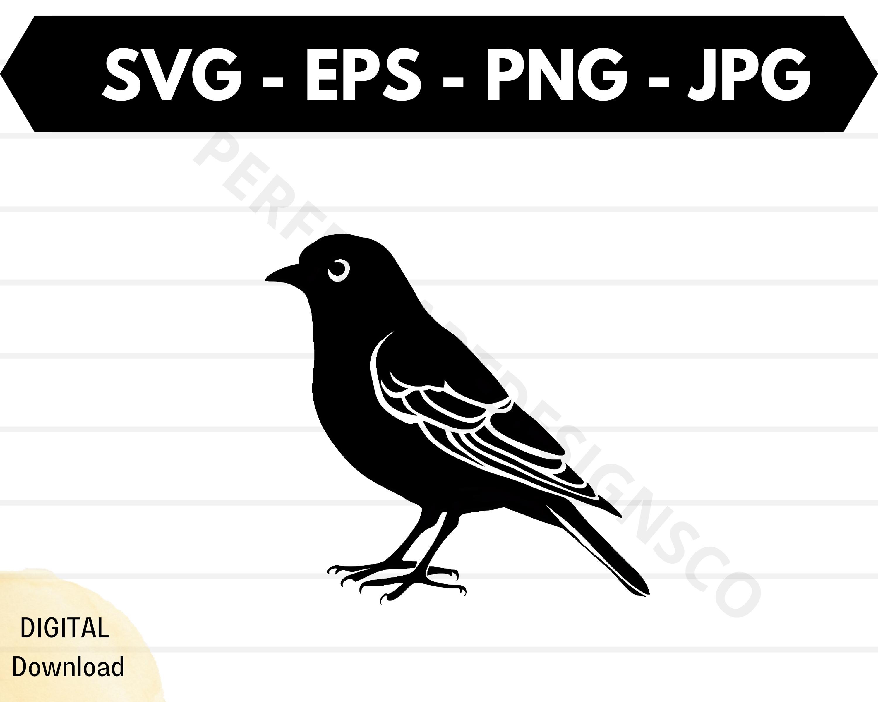Canary Bird Silhouette Svg File, Canary Bird Cutting Svg File for ...