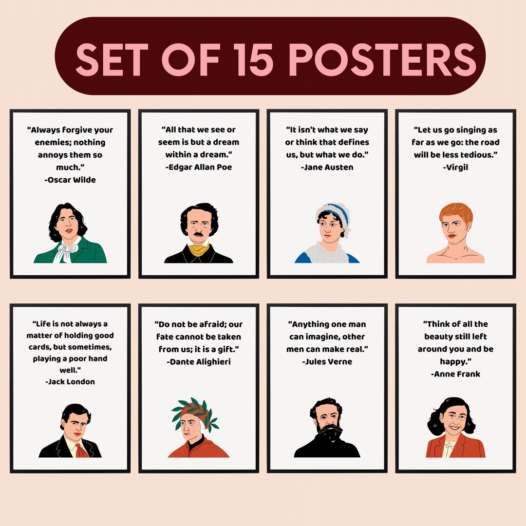 Inspiring Motivational Influential Famous Authors Book Quotes Bundle ...