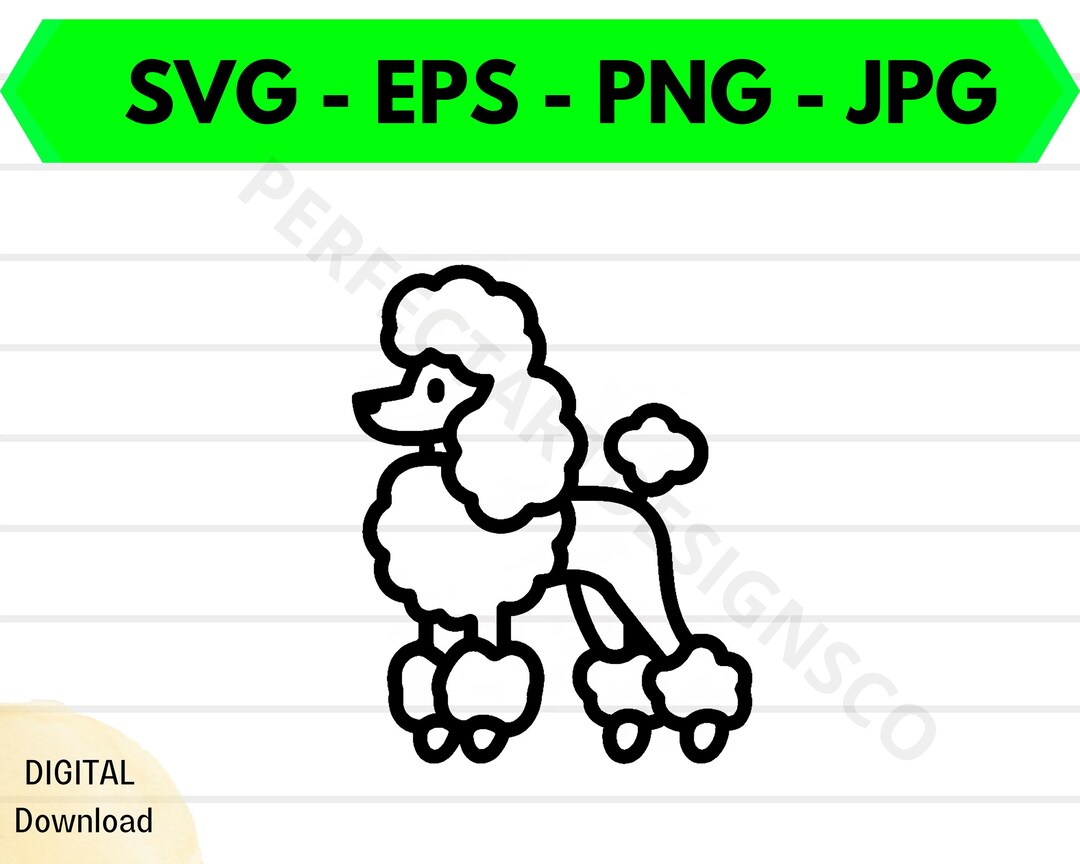 Standard Poodle Outline Svg, Standard Poodle Clipart, Standard Poodle ...