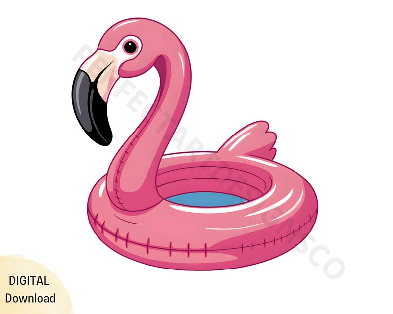 Flamingo Floatie Svg File for Cricut, Silhouette, Flamingo Floatie Clip ...