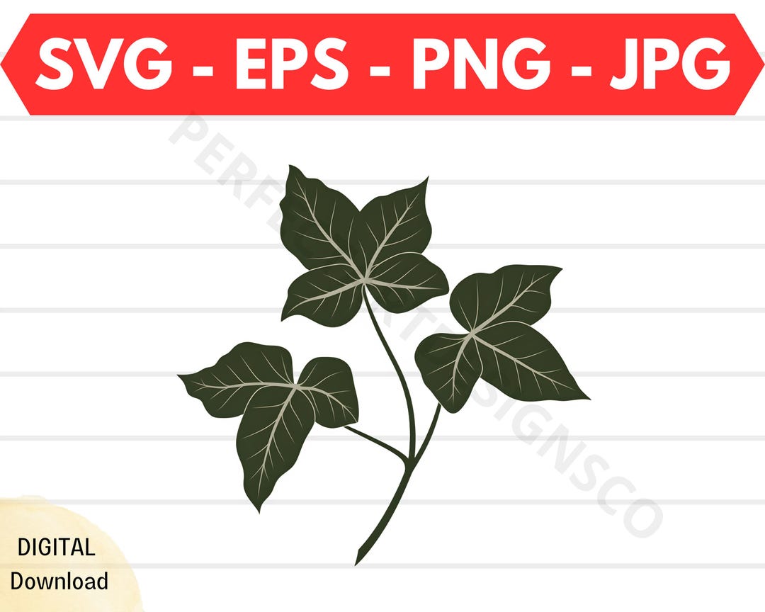 Ivy Leaf Svg, Ivy Leaf Clipart, Ivy Leaf Svg for Shirt, Svg File for ...