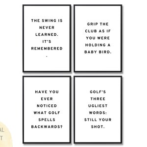 Golf Inspirational Quotes Printable Wall Art Set of 51 Prints, Golf ...
