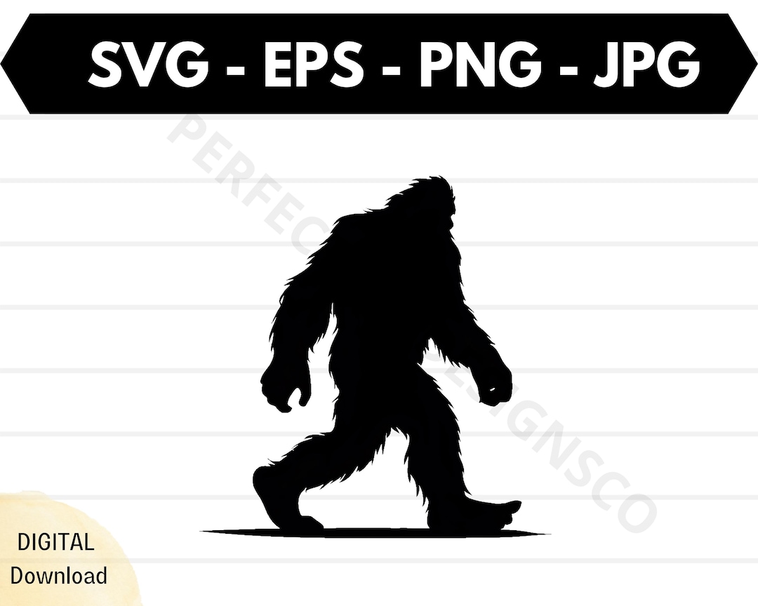 Bigfoot Silhouette Svg File, Bigfoot Cutting Svg File for Cricut ...