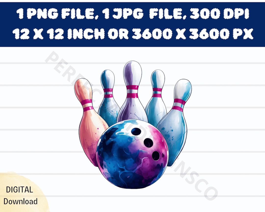 Bowling Ball Watercolor Clipart, Bowling Ball Watercolor Png ...