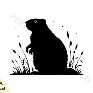 Groundhog Silhouette Svg File, Groundhog Cutting Svg File for Cricut ...