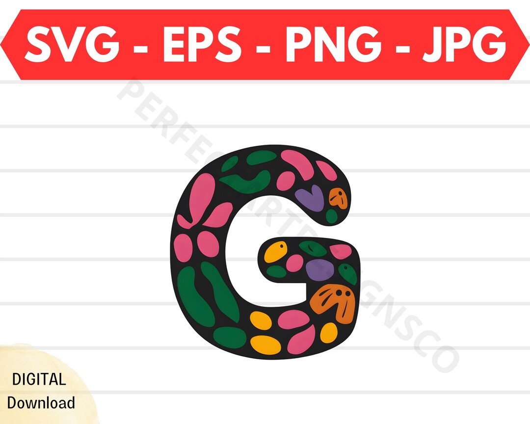 G Svg File for Cricut, Silhouette, G Clip Art, G Shirt Design, G Vector ...