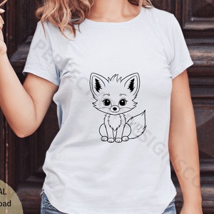 Cute Fox Svg File, Baby Fox Outline Svg, Fox Clipart Svg, Fox Svg Cut ...