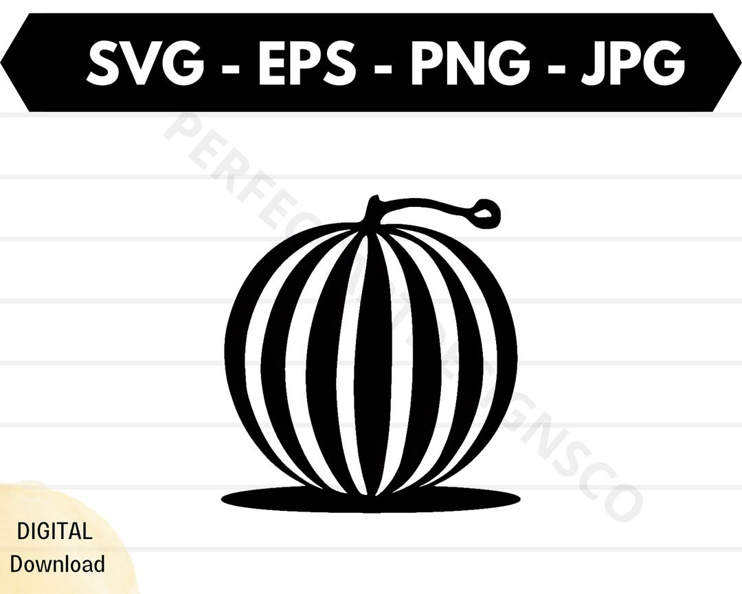 Melon Silhouette Svg File, Melon Cutting Svg File for Cricut, Melon ...