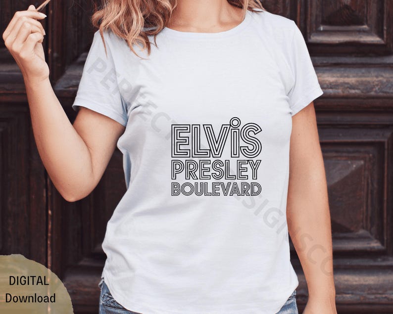 Elvis Presley Boulevard Icon Svg Cut File for Cricut, Silhouette, Elvis ...