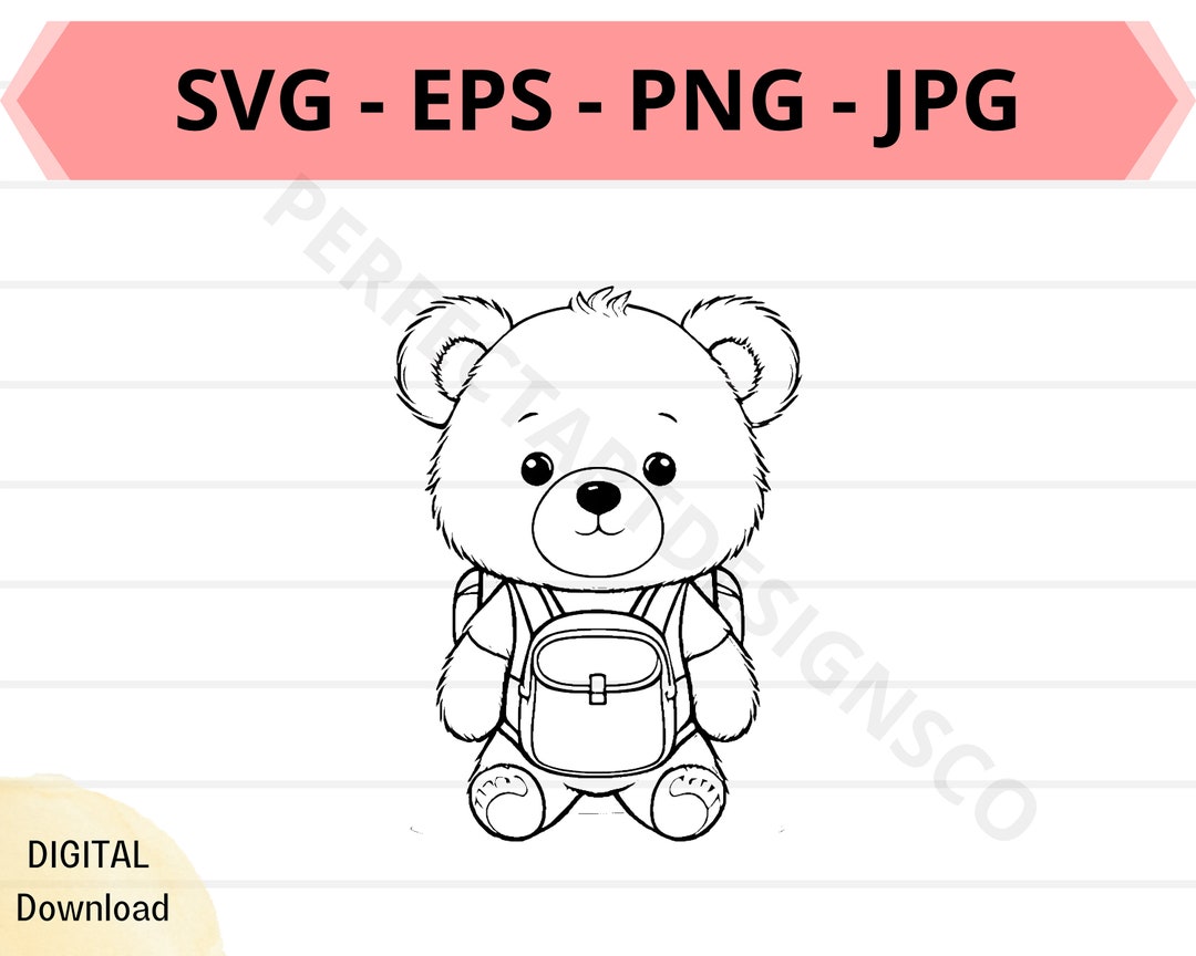 Bear Svg File, Baby Bear Cricut Machine Cutting Layered File, Bear ...