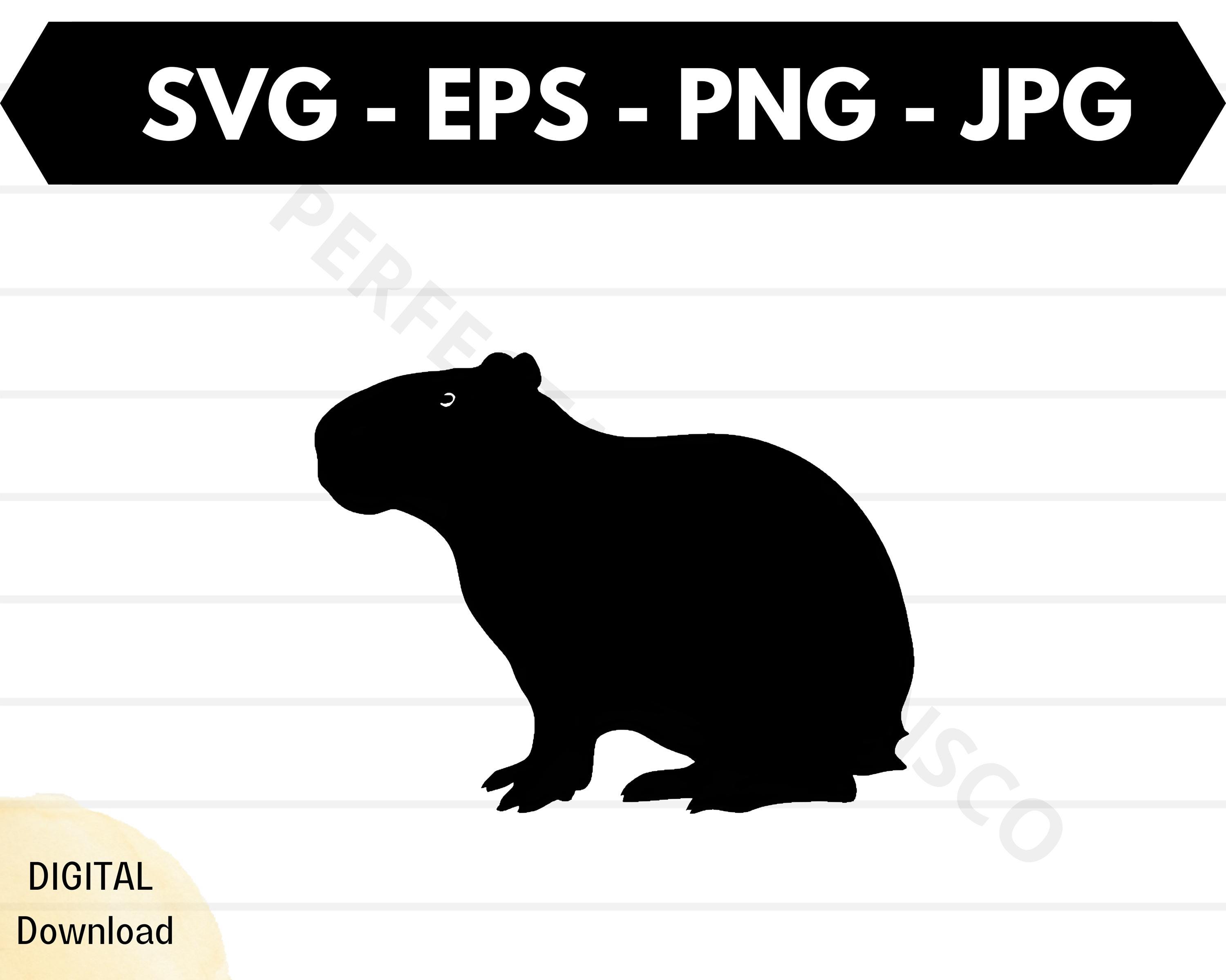 Capybara Silhouette Svg File, Capybara Cutting Svg File for Cricut ...