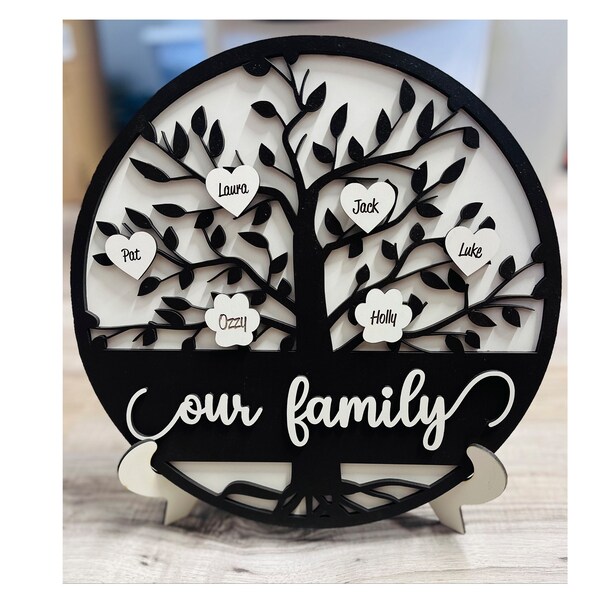 Laser Cut Family Birthday - Etsy