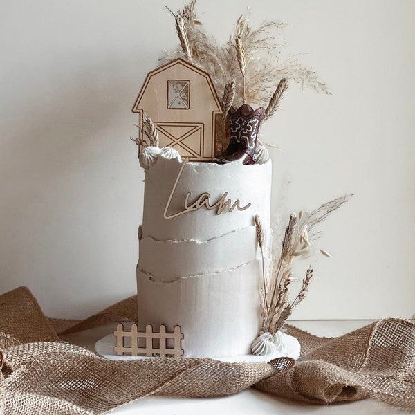Farm Cake Topper - Etsy