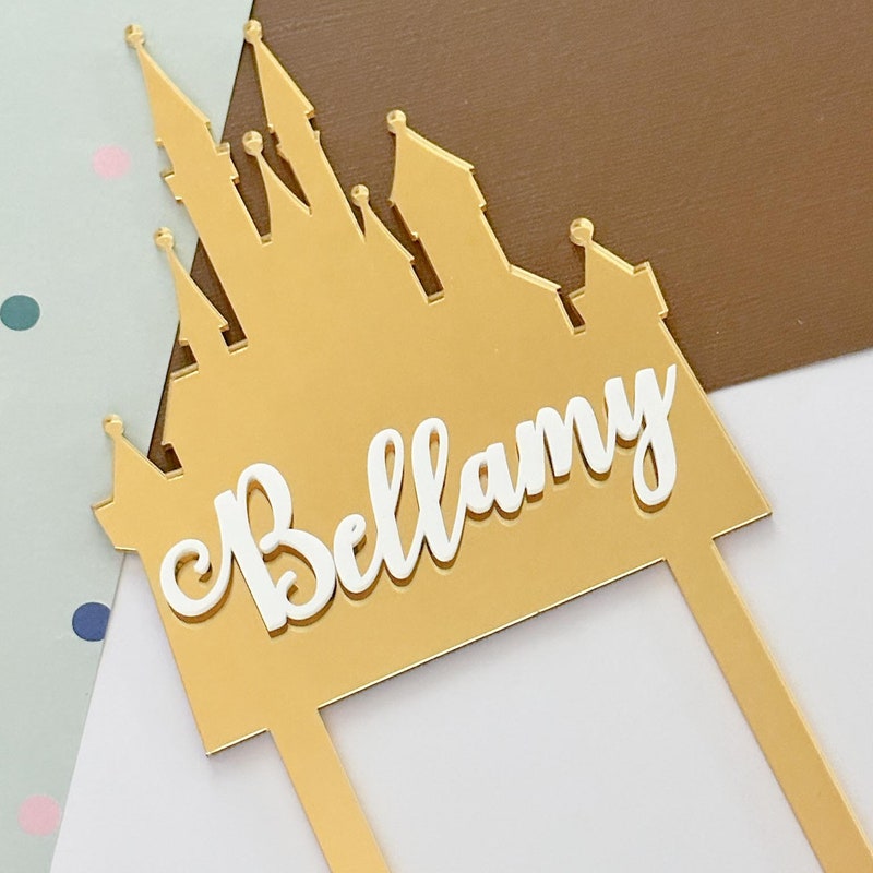 Rose Gold Castle Cake Topper - Etsy