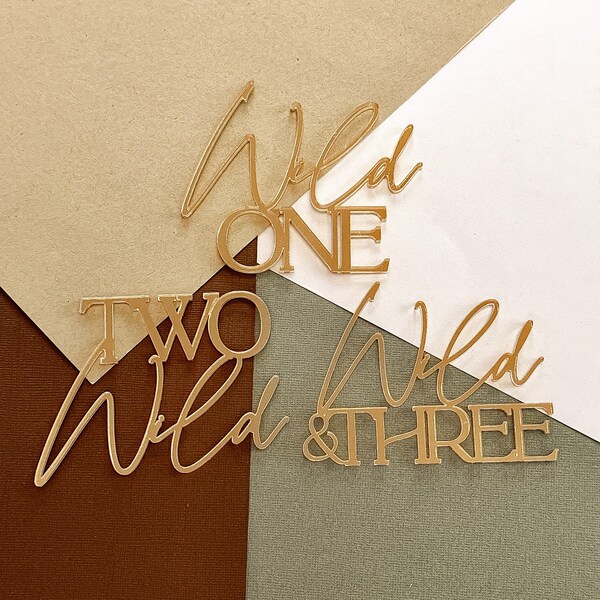 Gold Wild One Cake Topper - Etsy