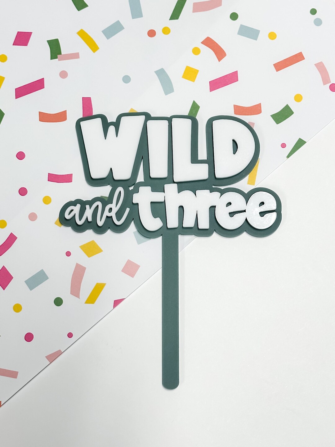 Wild and Three Cake Topper, Party Animal, Jungle Safari Birthday Party ...