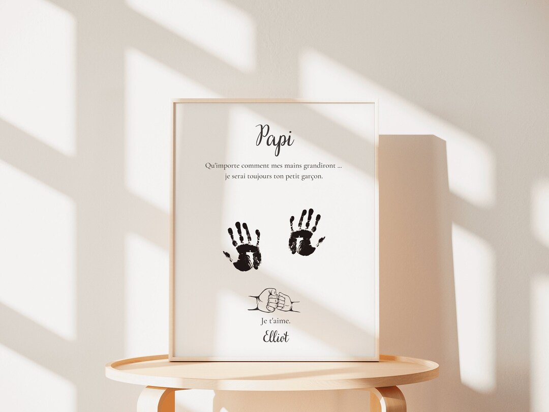 Personalized Grandpa Poster With Baby Footprints, I Love You Grandpa ...