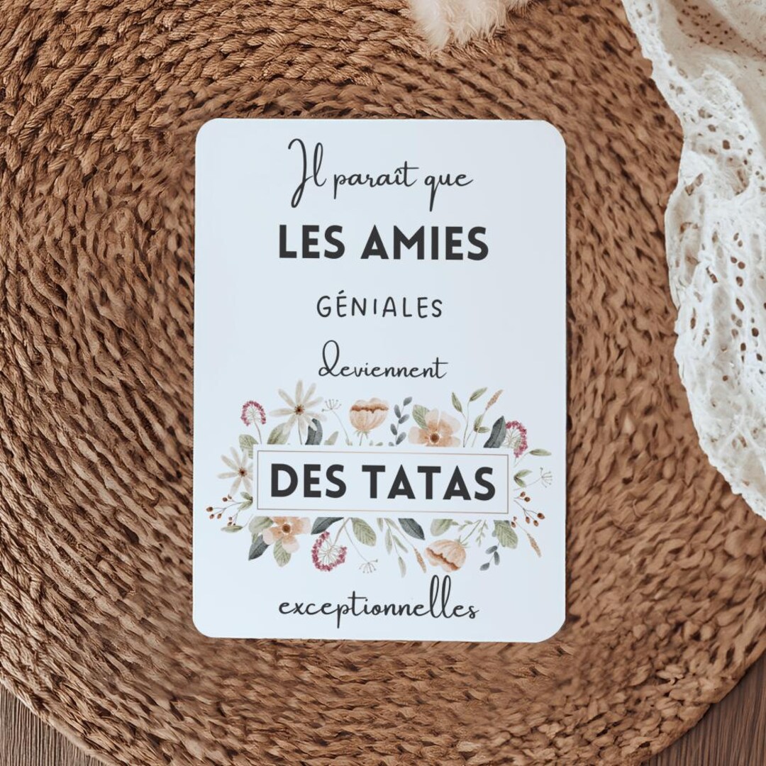 Pregnancy Announcement for Tata, Beautiful Card, Card for Friend Who ...