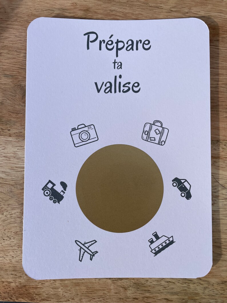 Carte à gratter voyage personnalisée prépare ta valise - Etsy France
