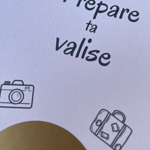 Carte à gratter voyage personnalisée prépare ta valise - Etsy France