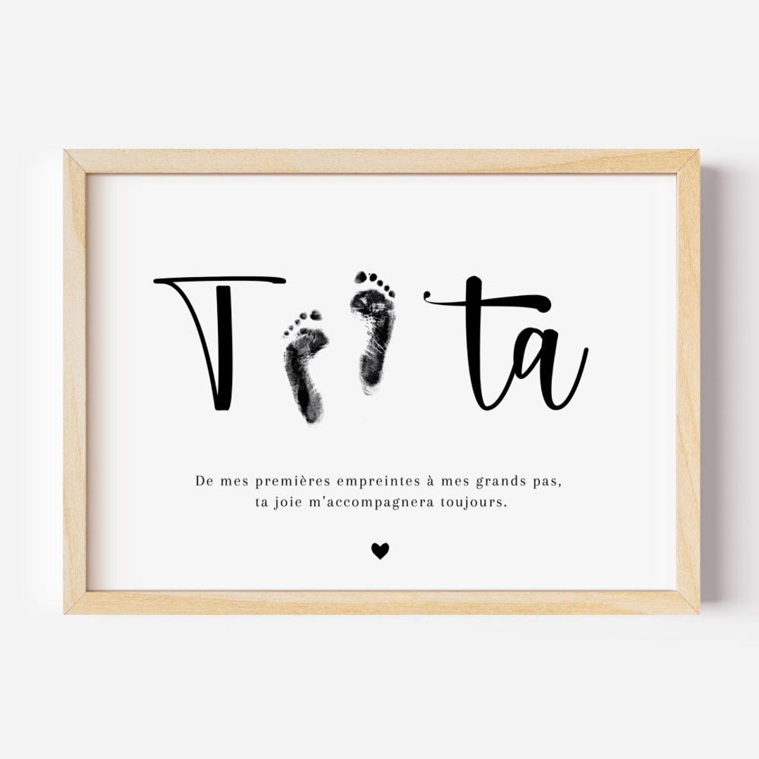 Tata Footprint Poster, Baby Hand or Foot Print, Tata Gift, Baby ...