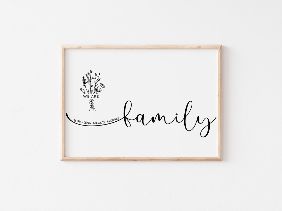 Family Poster Housewarming Gift, Mom and Dad Gift, First Names Poster ...