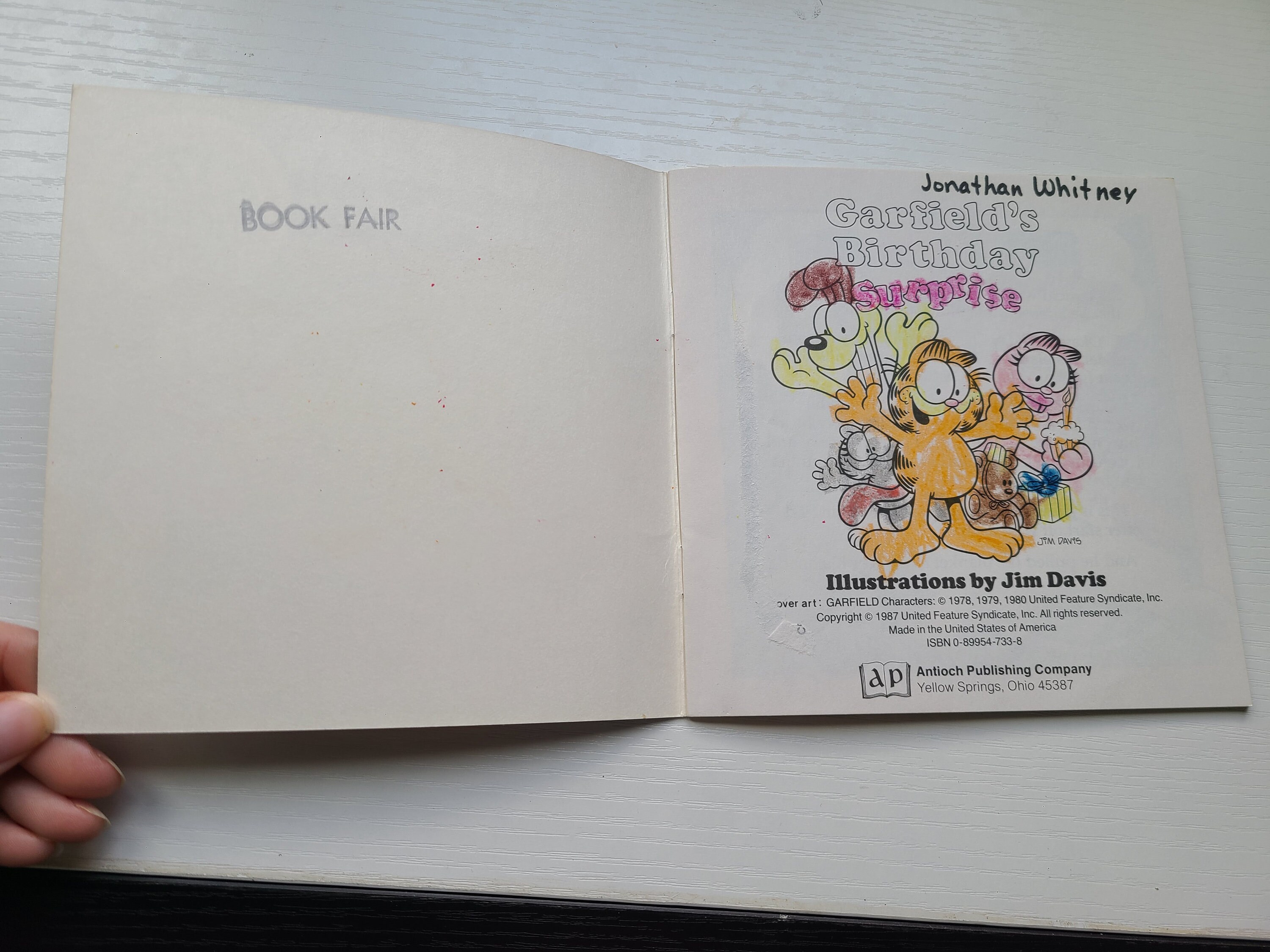 1987 Garfield's Birthday Surprise Book - Etsy