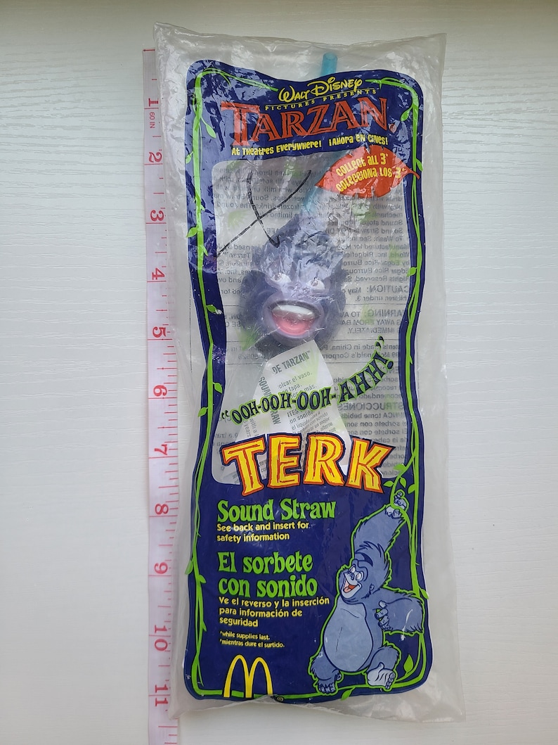 1999 Tarzan Terk Sound Straw Mcdonald's Toy - Etsy