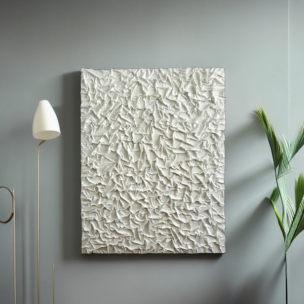 White Textured Wall Art - Etsy