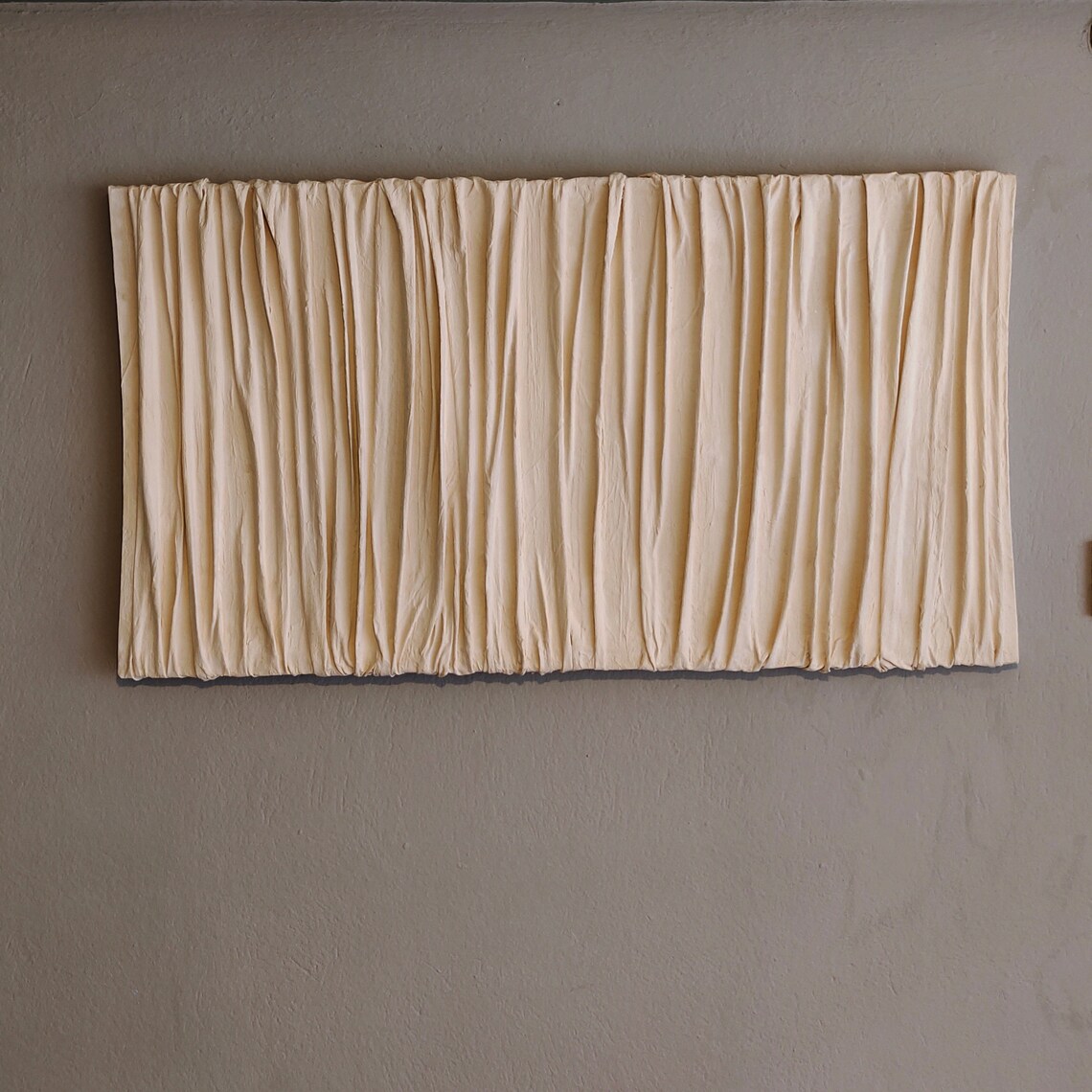 Fabric Textured Painting White Plaster Wall Art - Etsy