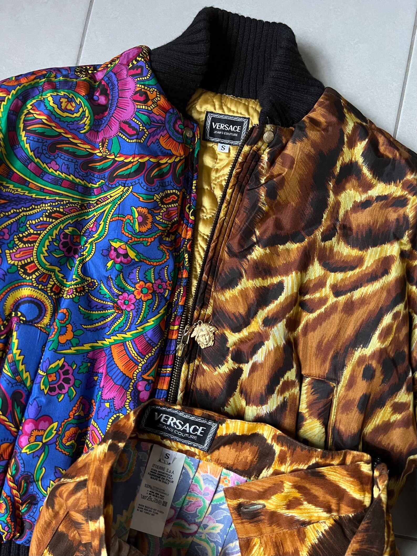 Sale • Rare Vintage VERSACE J Couture Set Bomber Puffer Jacket ...